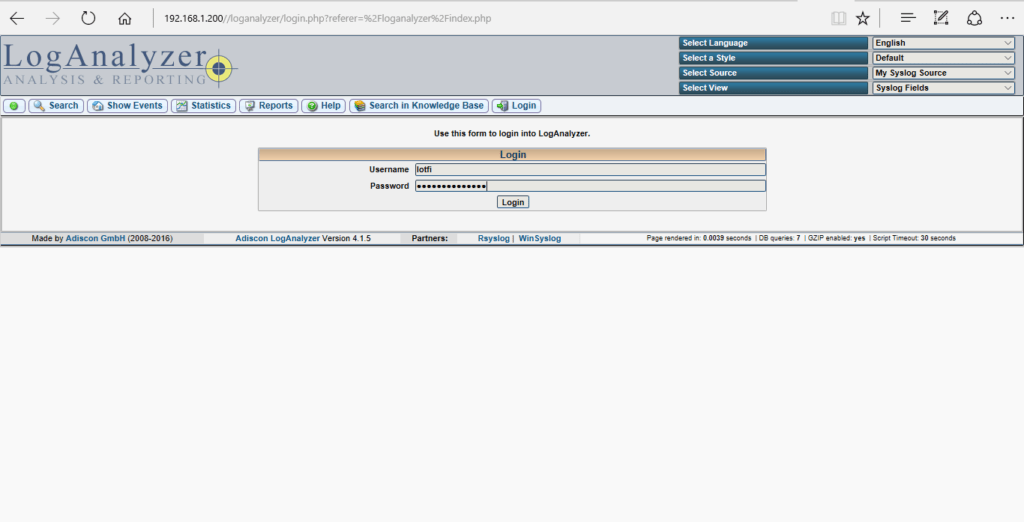 How to Setup LogAnalyzer with Rsyslog On CentOS 7 / RHEL 7 - YallaLabs