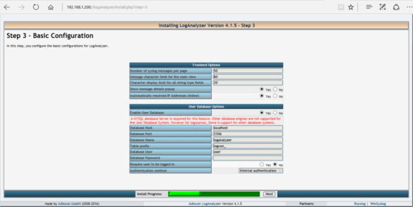 How to Setup LogAnalyzer with Rsyslog On CentOS 7 / RHEL 7 - YallaLabs