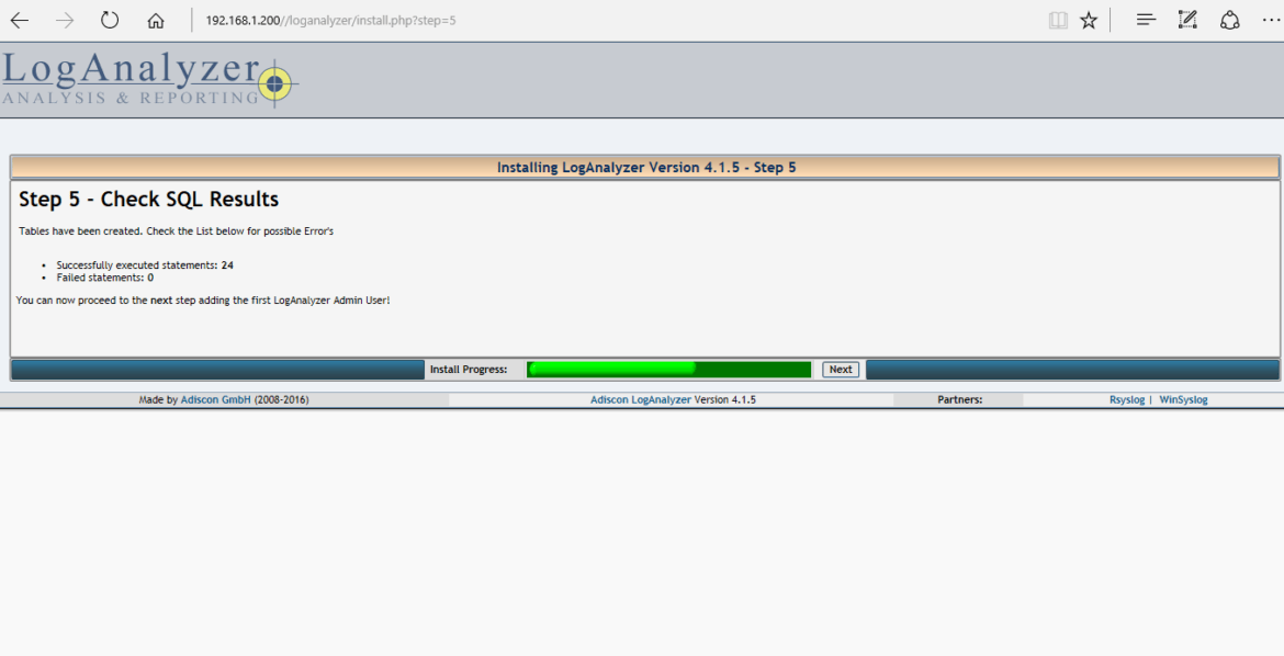 How to Setup LogAnalyzer with Rsyslog On CentOS 7 / RHEL 7 - YallaLabs