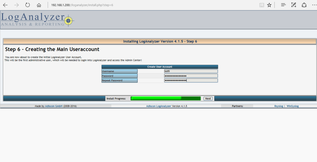How to Setup LogAnalyzer with Rsyslog On CentOS 7 / RHEL 7 - YallaLabs