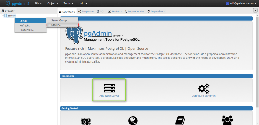 How to Connect to a PostgreSQL database using PgAdmin4 - YallaLabs