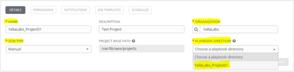 How to Create a Project in AWX / Ansible Tower - YallaLabs